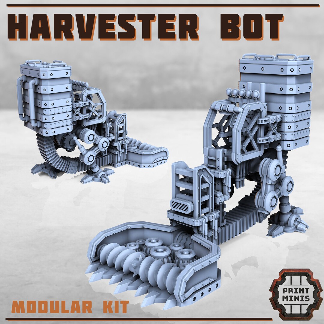 Harvester Bot, Agriculture Mech - Print Minis | Sci Fi | Robot | Lift ...