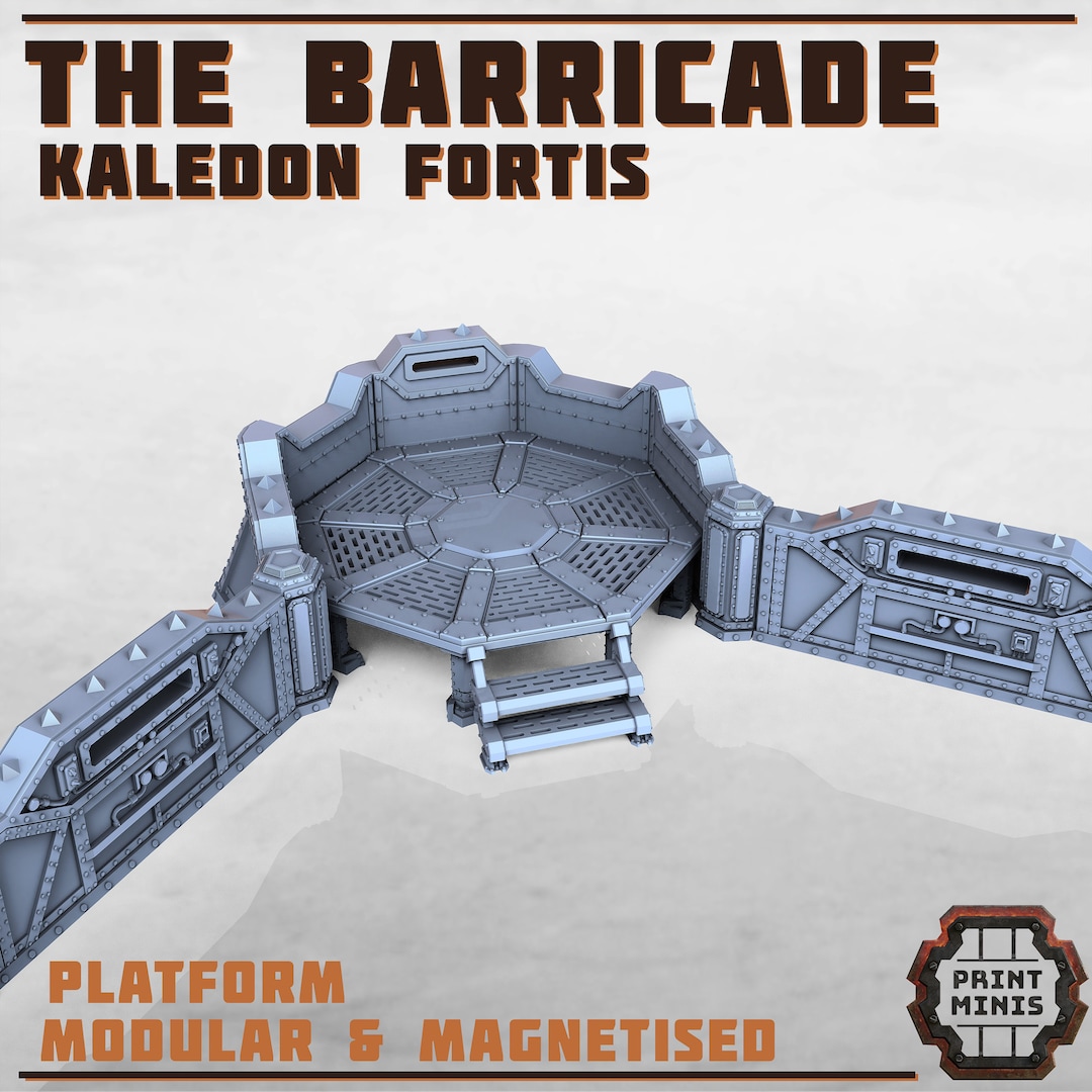 Brinklands Barricade, Modular Defense Walls Print Minis Sci Fi Light ...