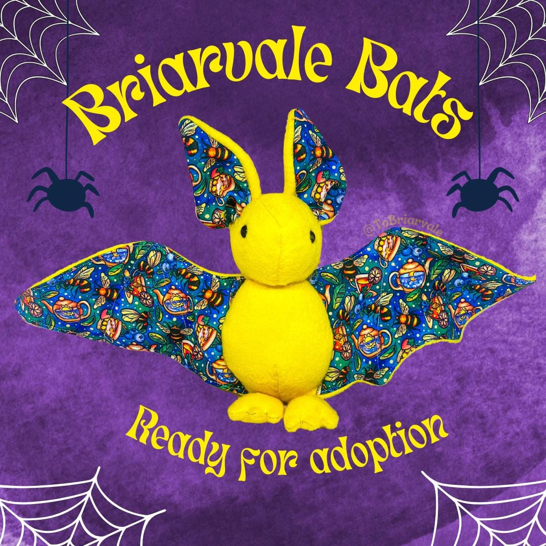 Custom Stuffed Bat Plushie || Halloween Plushie || Goth Gift || Cute ...