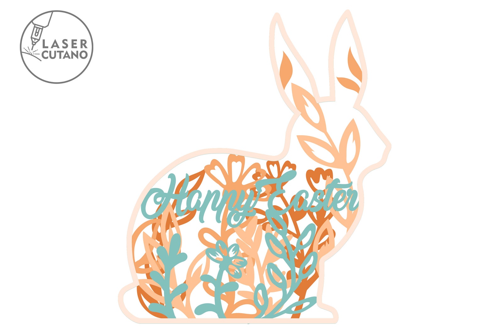 EASTER Laser Cut Files Svg Dxf Template EASTER RABBITS Svg - Etsy
