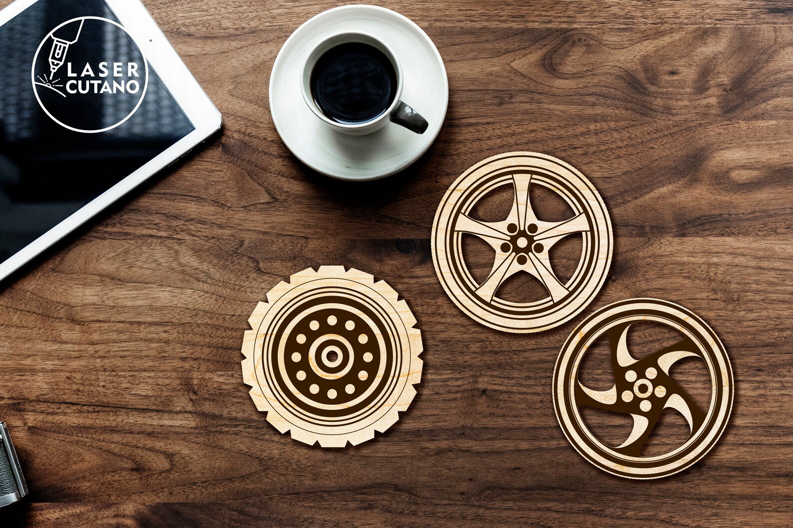 COASTERS Laser Cut File Engraved Svg Dxf Vector Plans Cnc - Etsy