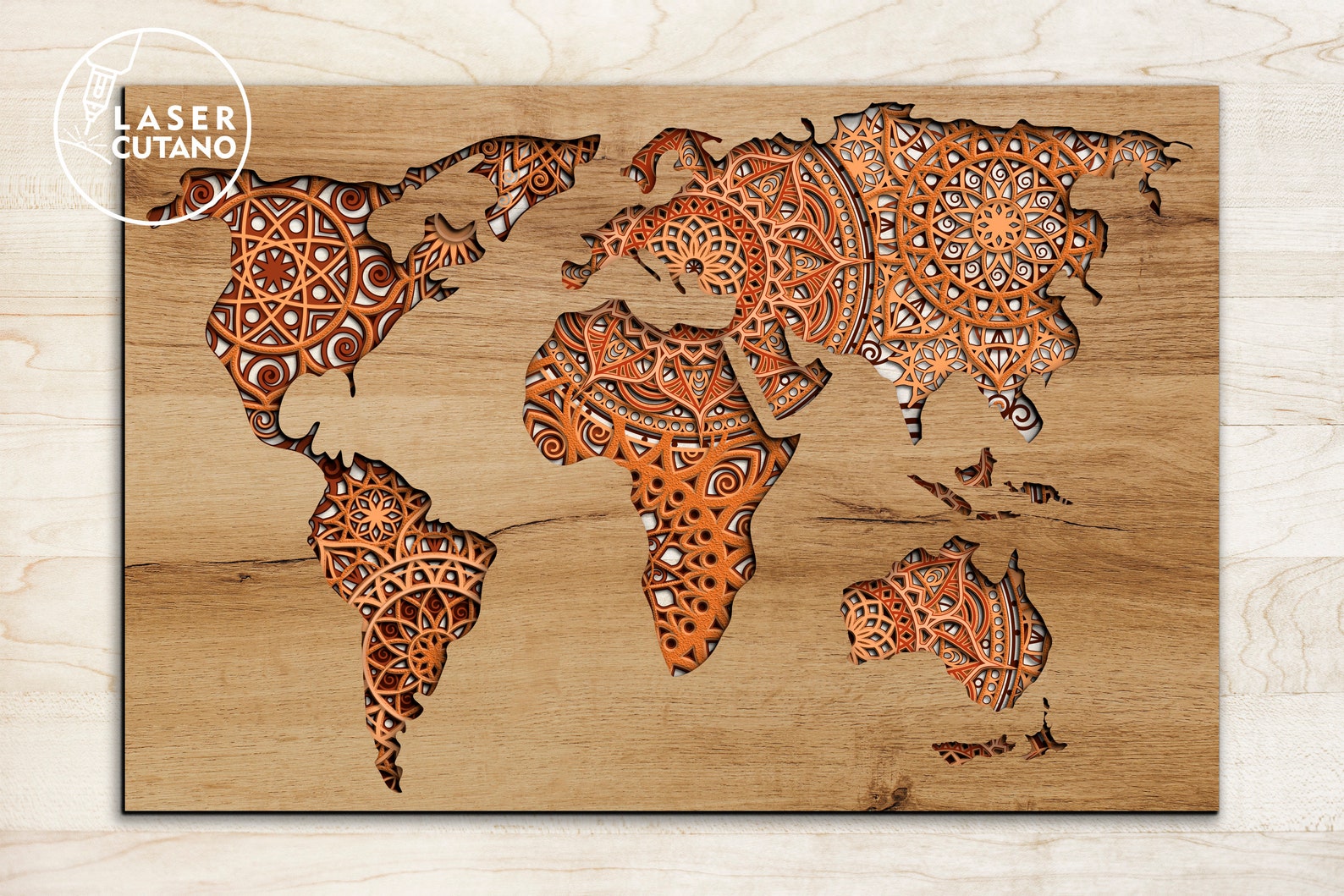 WORLD MAP Laser Files for Cutting Svg and Map Laser Engraving - Etsy