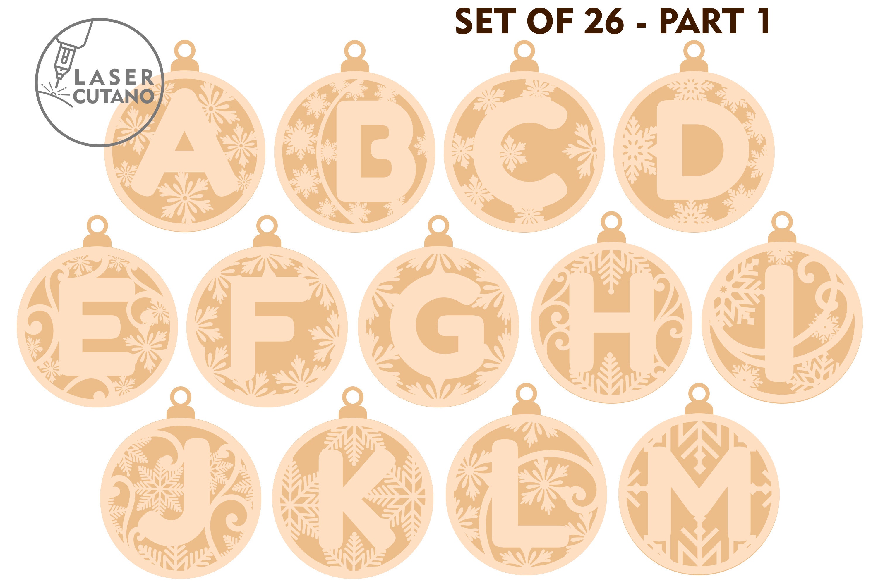 Laser Cut ORNAMENTS Christmas Laser Cut Ideas Names & - Etsy