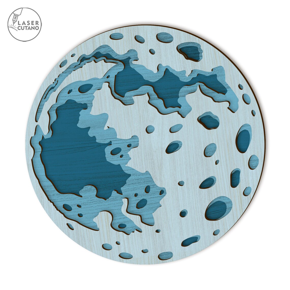Layered Svg Moon Laser Cut File Multilayer and Moon Dxf File, 3D Laser ...