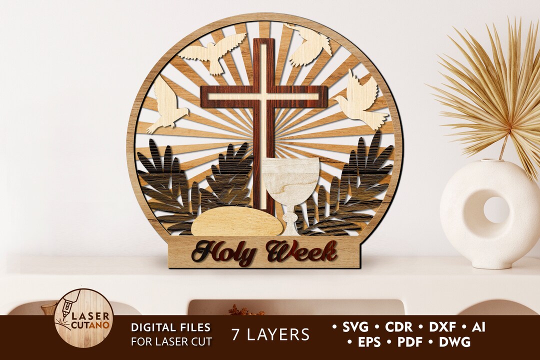 Holy Week Laser Cut Easter Svg Religious Dxf and Christian Svg, Easter ...