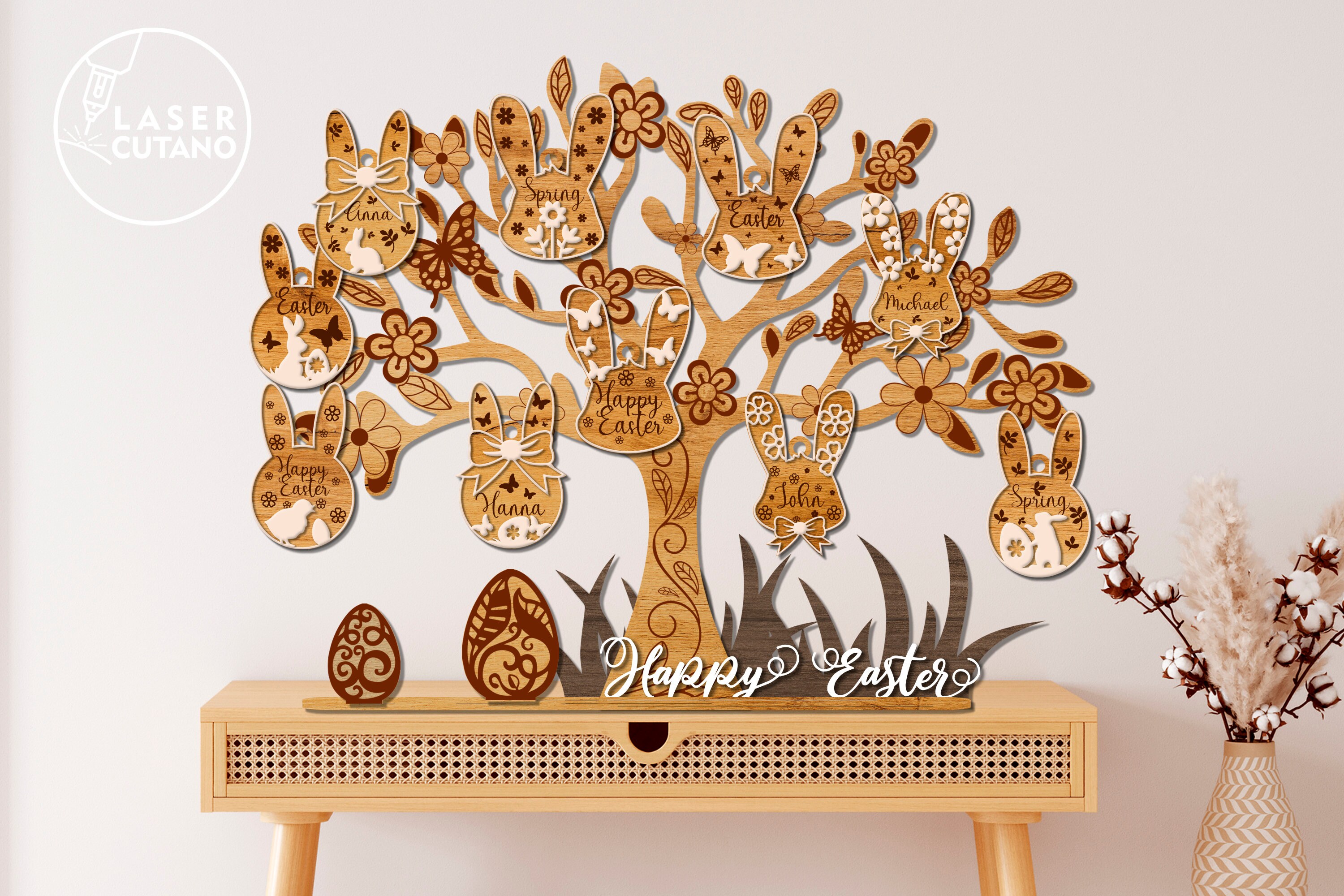 EASTER Laser Cut Files Dxf Svg Happy Easter and Easter Egg - Etsy