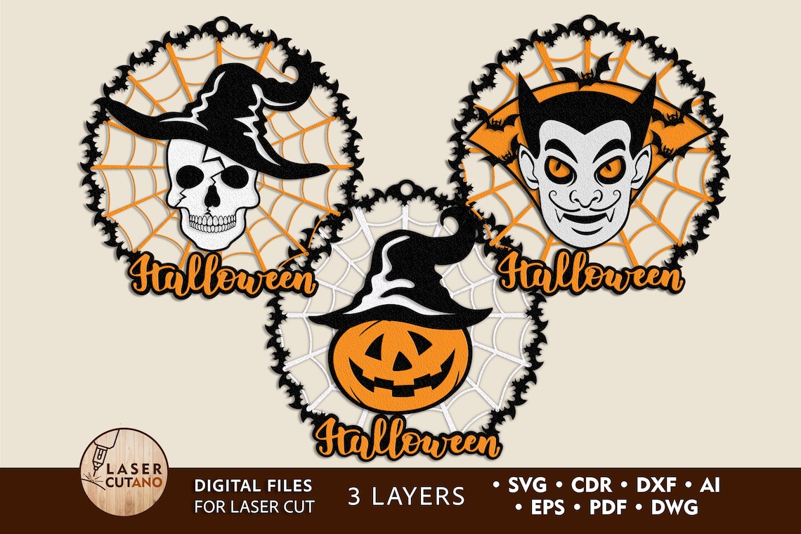 Bundle Svg HALLOWEEN Laser Cut Files Dxf Silhouette Cut Files, Scream ...