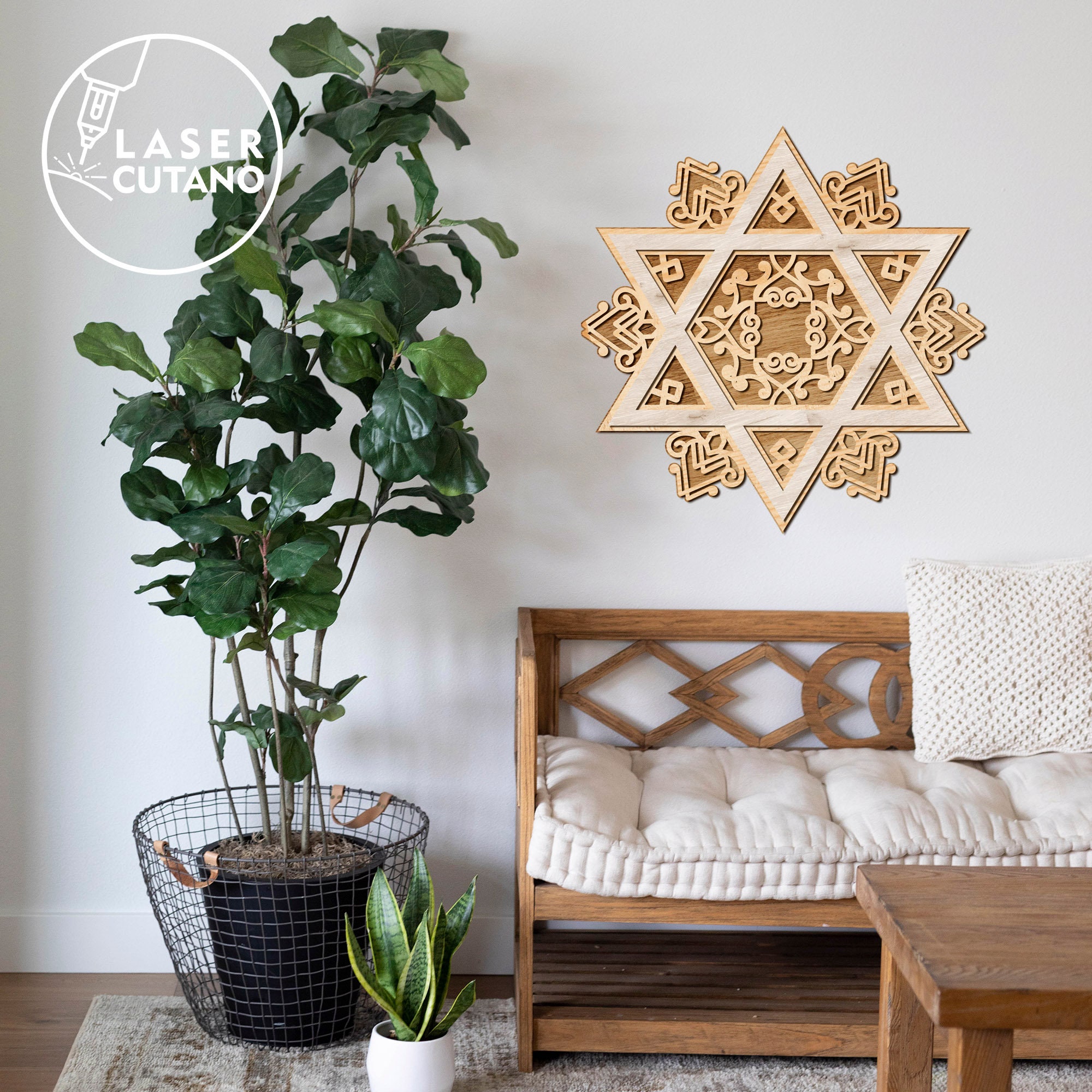Star of David Laser File Svg Glowforge Hanukkah Svg File and Hanukkah ...