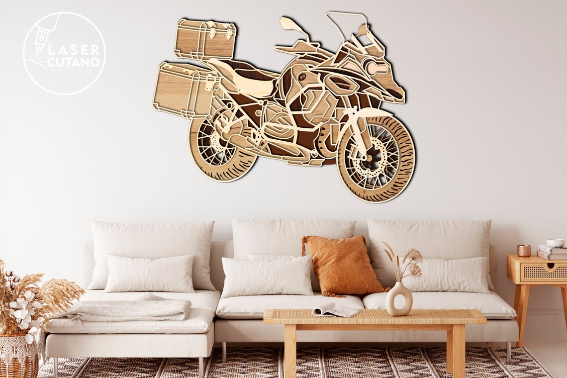 MOTORCYCLE Laser Cutting Wall Art Laser Cut File and Dxf Cnc, Moto Svg ...