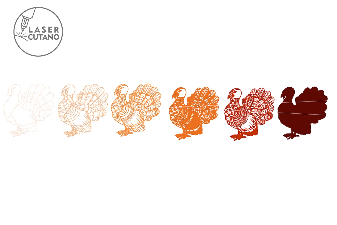TURKEY Laser Cut File THANKSGIVING Day Svg Thankful Svg and - Etsy