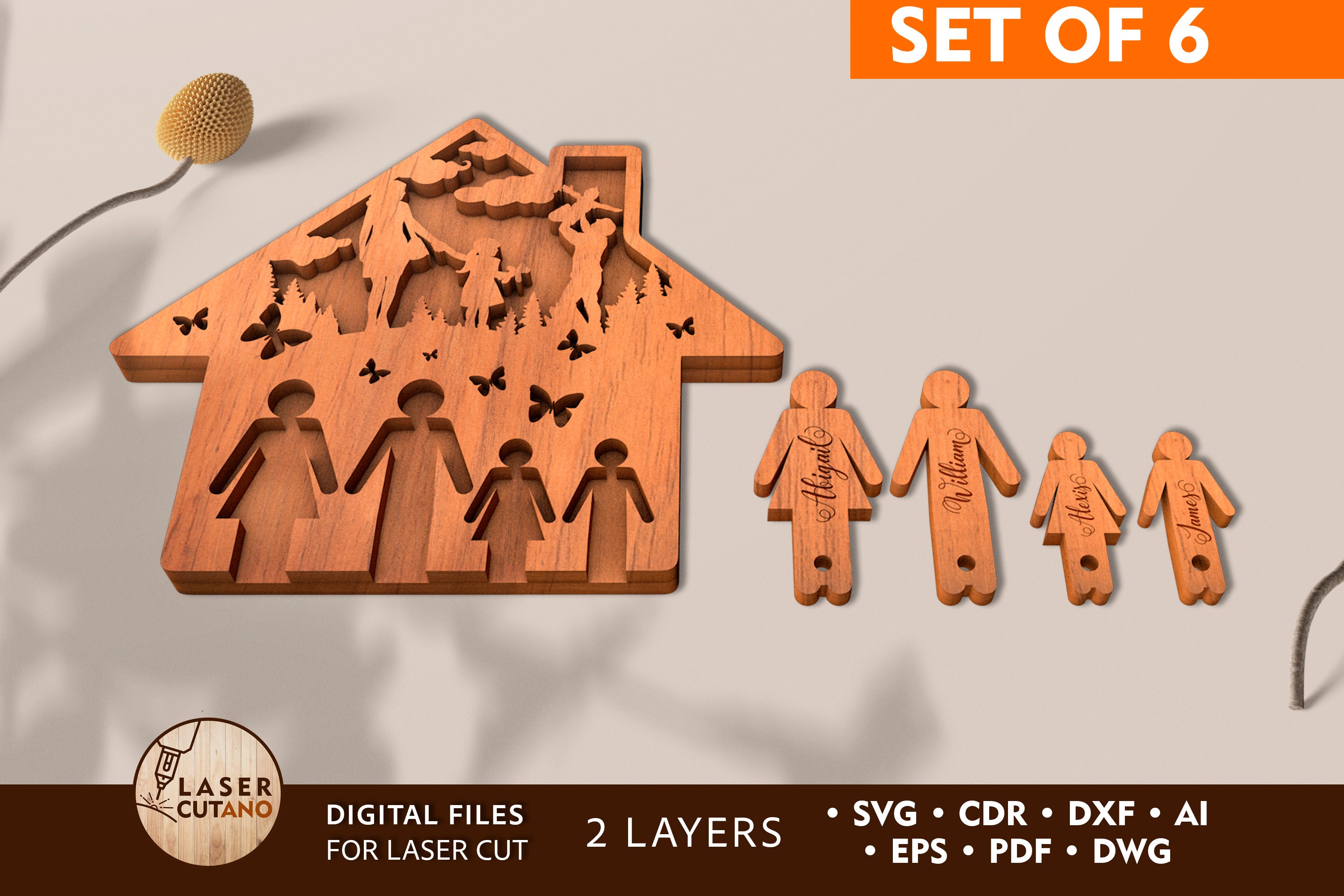 Home Key Holder Laser Cut Files House Keychains Dxf and Custom - Etsy