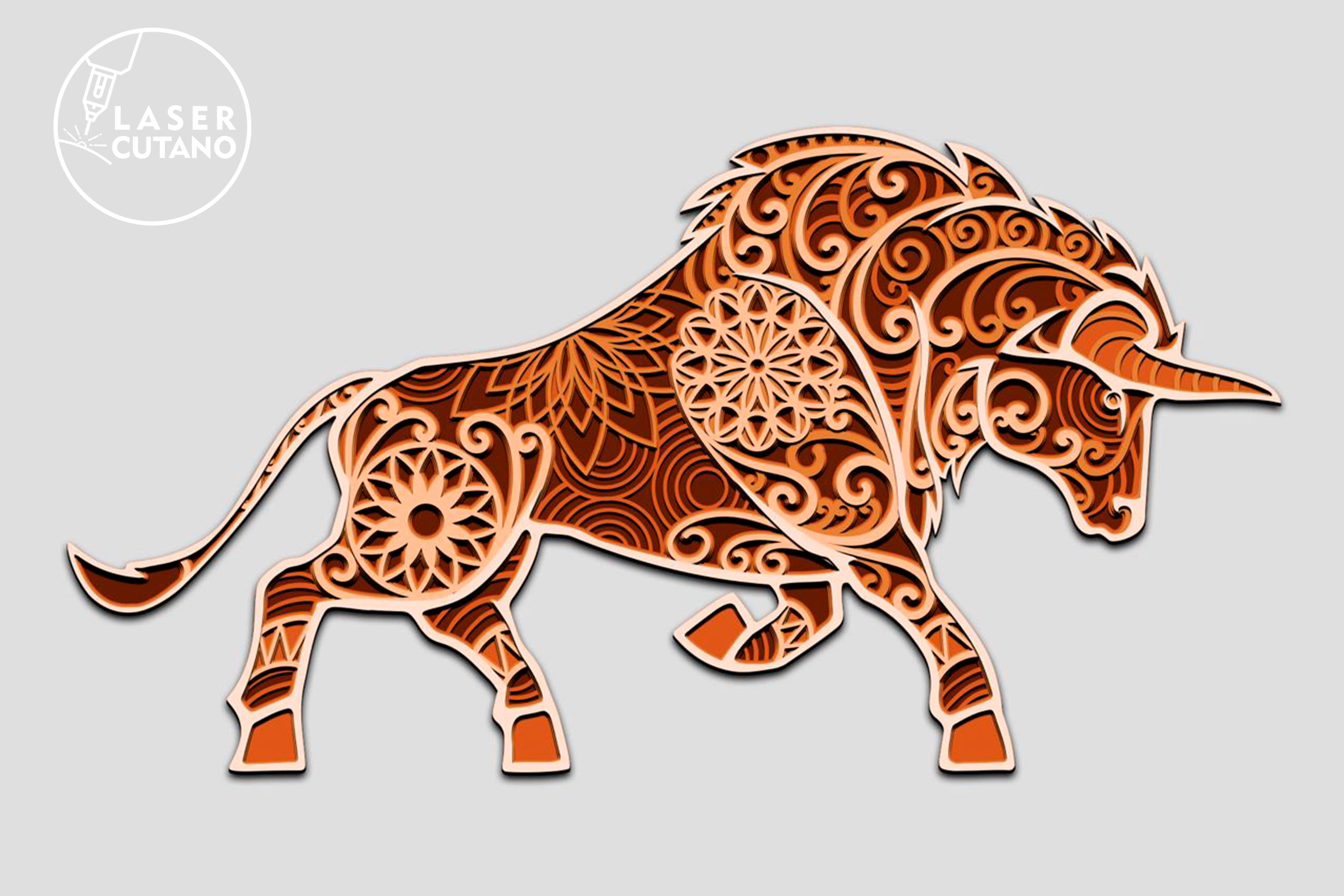 BISON Laser Cut Files Buffalo SVG Vector Bull Laser Cut and - Etsy