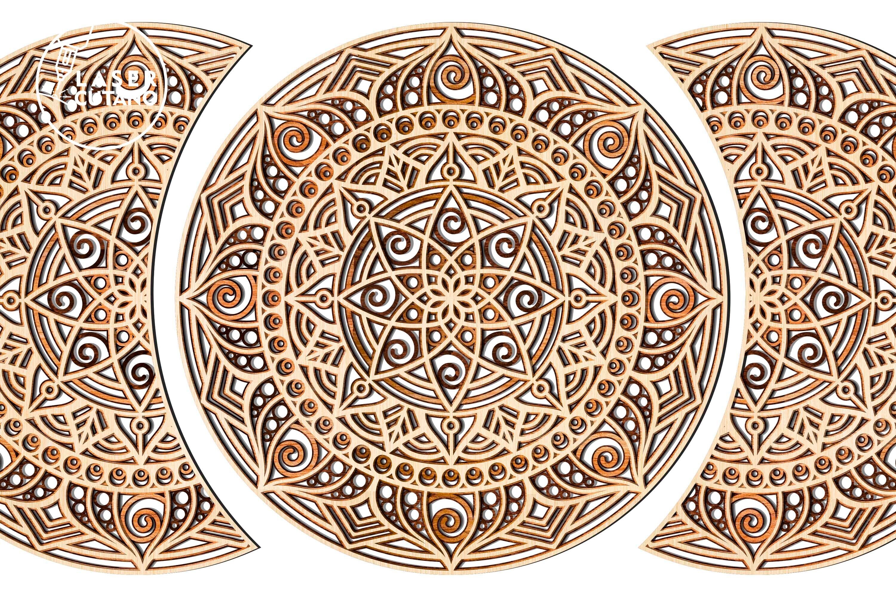 MOON PHASES Laser Cut Files for Xtool and Layered Mandala Laser ...