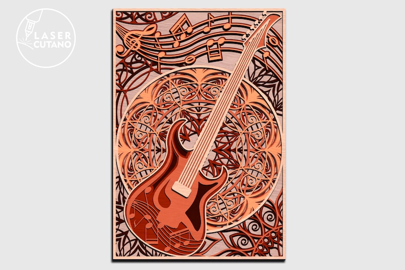 GUITAR Svg Cut Files for Laser Layered Svg Files and Dxf File - Etsy