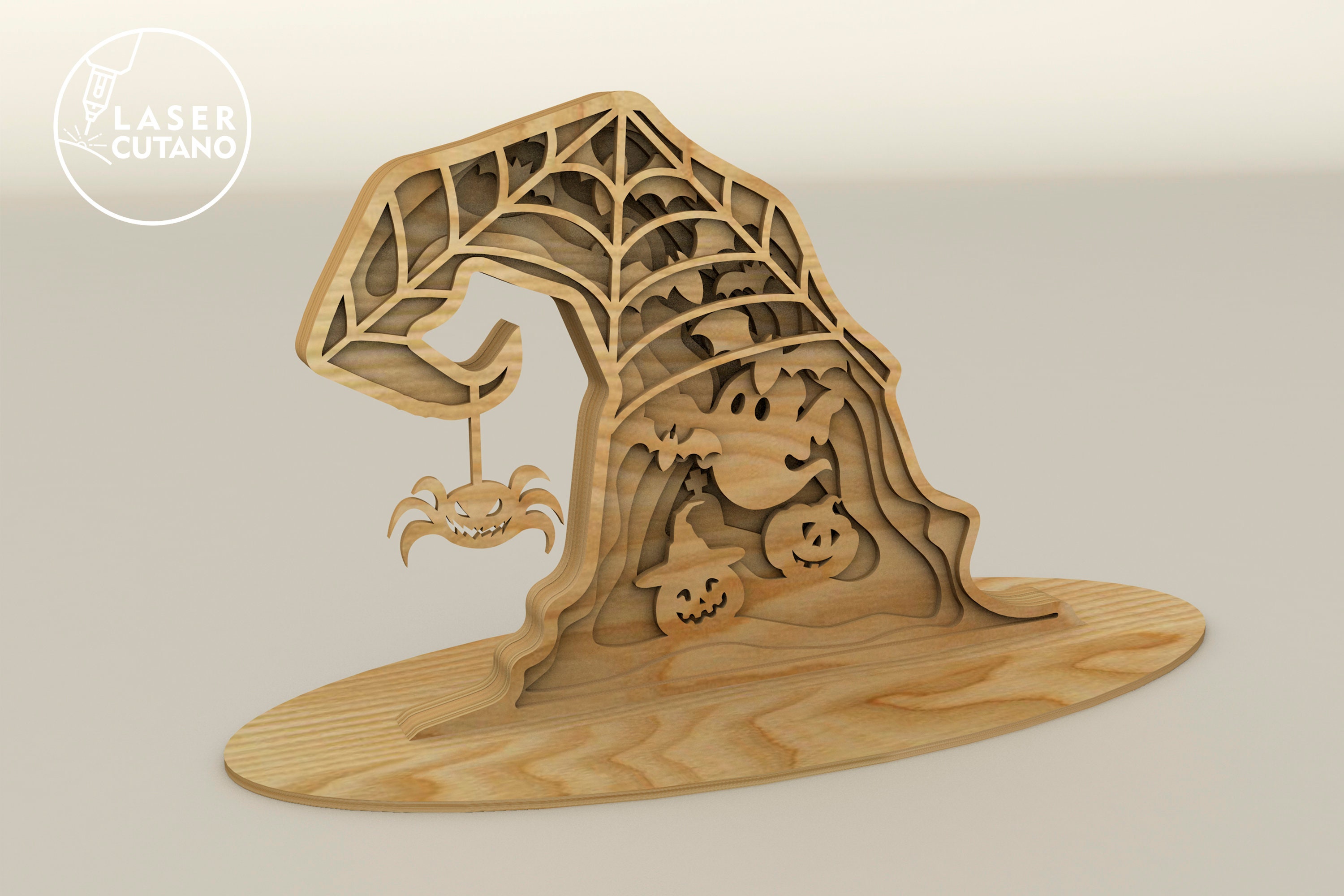 Laser Svg Halloween Laser Cut Files Hat Halloween Glowforge Svg Dxf ...
