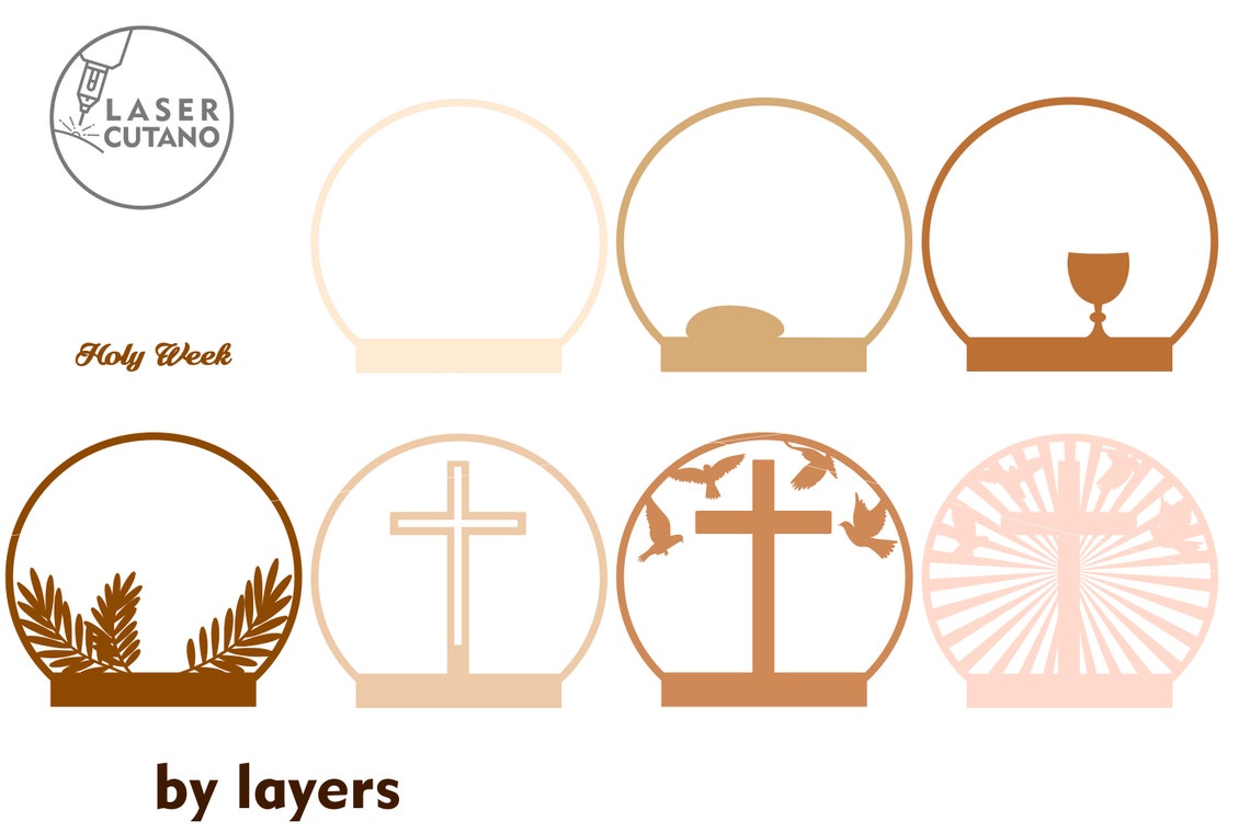 Semana Santa Corte Láser Pascua Svg Religioso Dxf y Christian Svg ...
