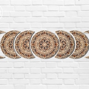 MOON PHASES Laser Cut Files for Xtool and Layered Mandala Laser ...