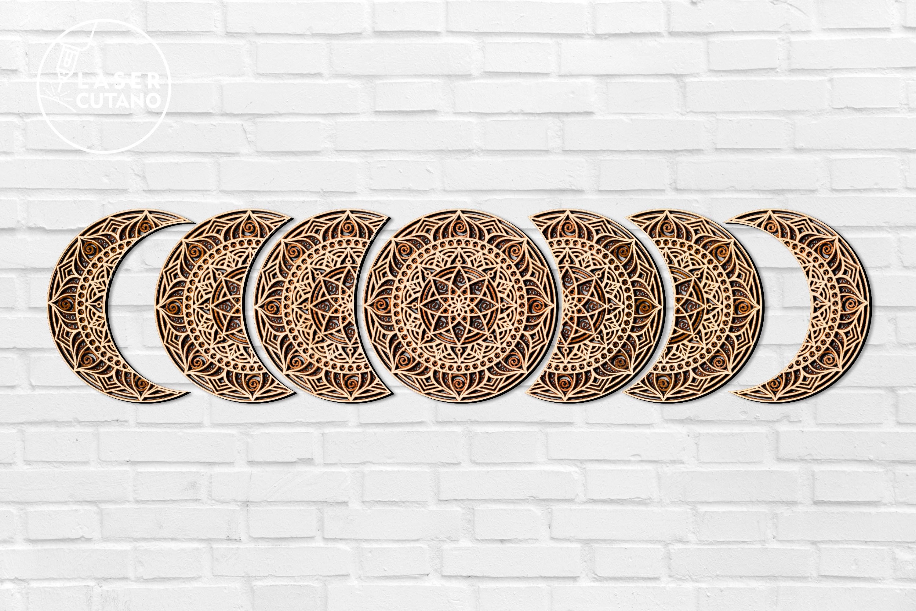 MOON PHASES Laser Cut Files for Xtool and Layered Mandala Laser ...