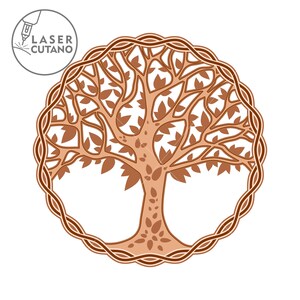 TREE of LIFE Laser Cut File Svg Laser Engraving and Tree of Life Dxf ...
