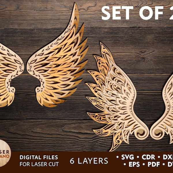 Wood Angel Wings - Etsy