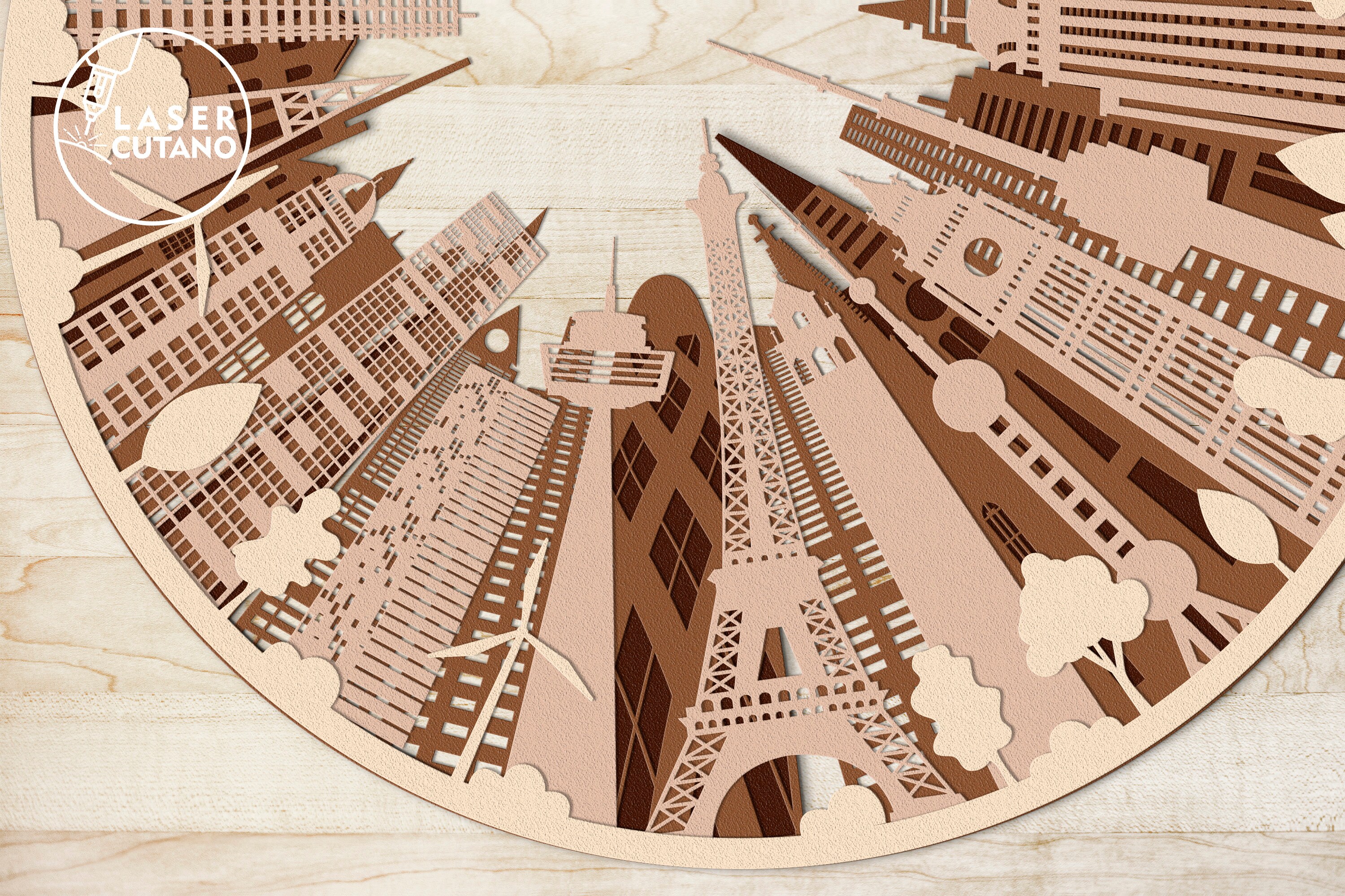 WORLD Laser Cut File Cnc SVG Dxf Cut Files template for laser | Etsy España