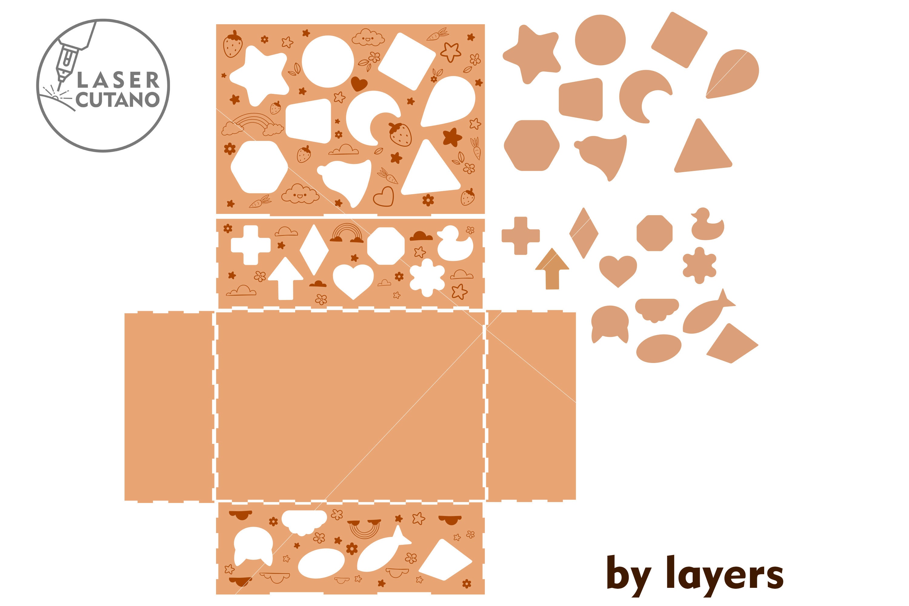 Shape Sorter Puzzle Laser Cut File Wood Cnc Files and Sorter - Etsy