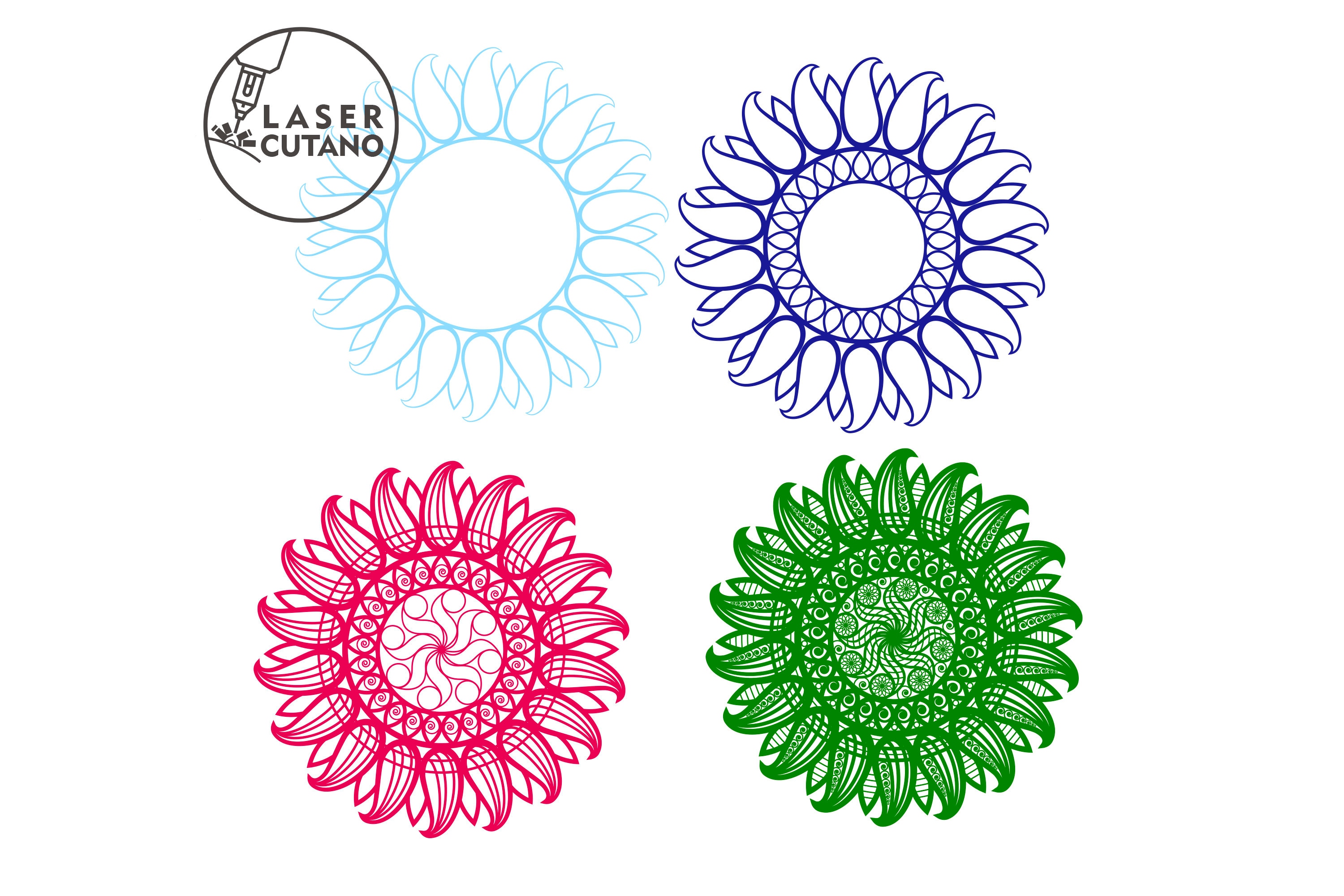 Laser Cut Template the Sun Multilayer DXF File SVG File | Etsy