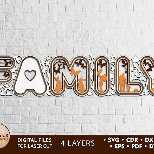 Laser Cut Words FAMILY Laser Cut Names and Wood Words - Etsy