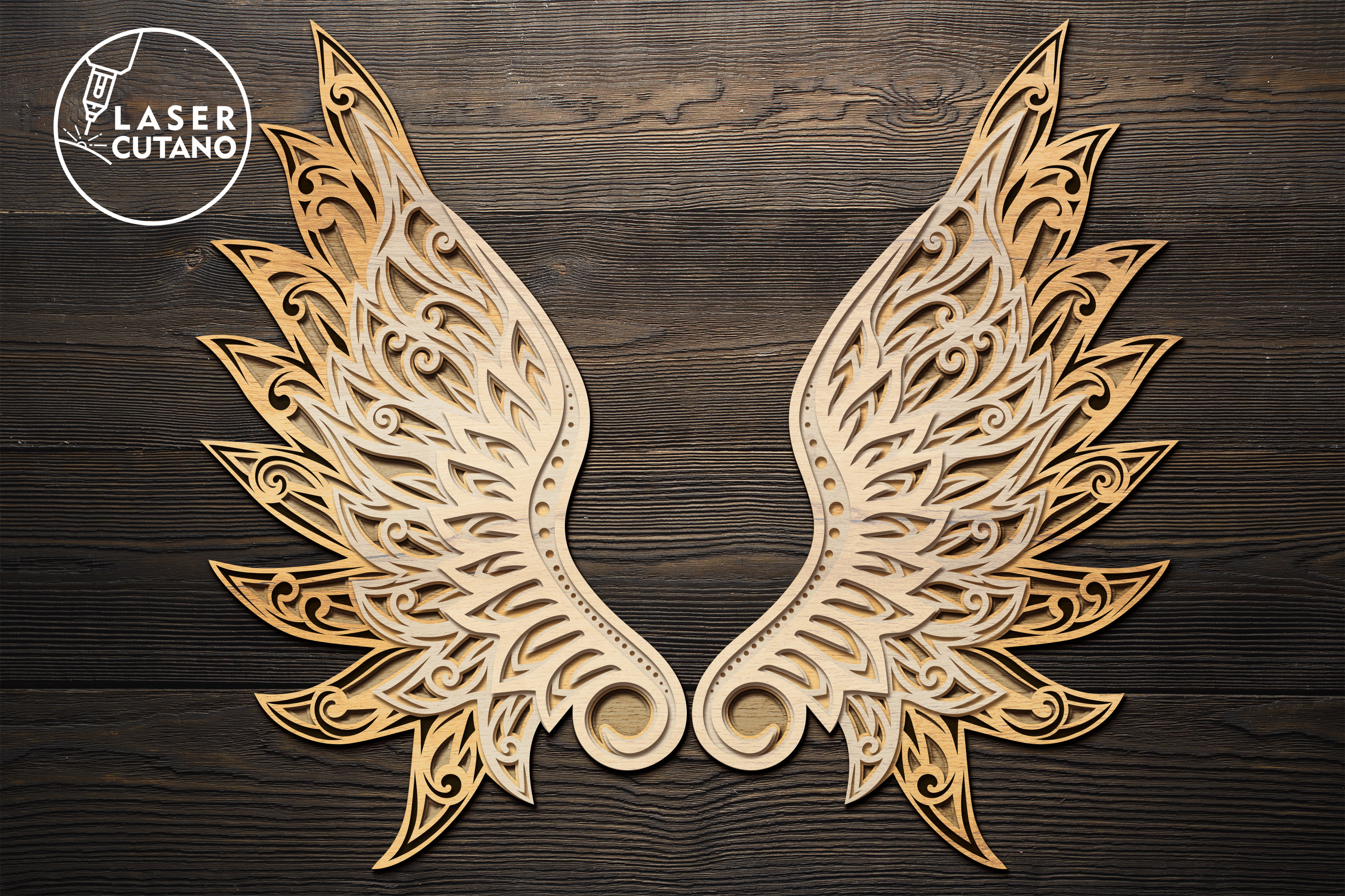 WINGS Svg Cut File Laser Cut File ANGEL Svg Template Cricut and ...