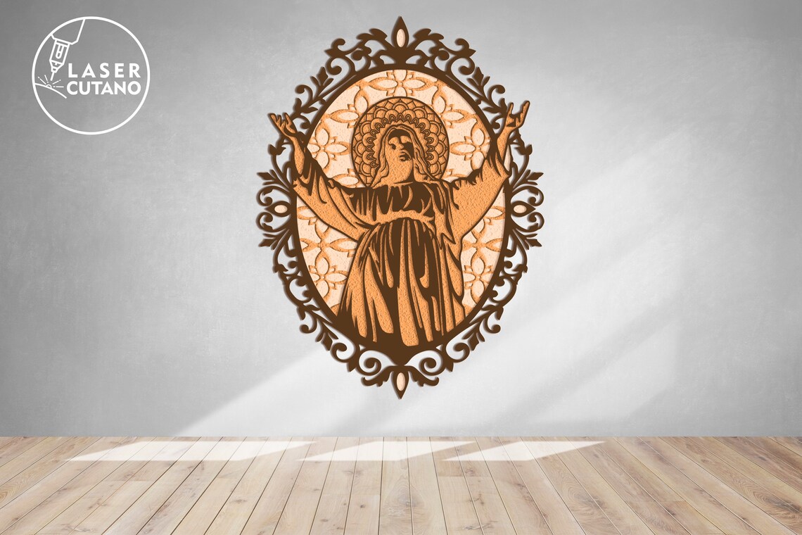 RELIGIOUS Laser Cut Files Svg Icon Dxf Template and Laser Cut Jesus ...