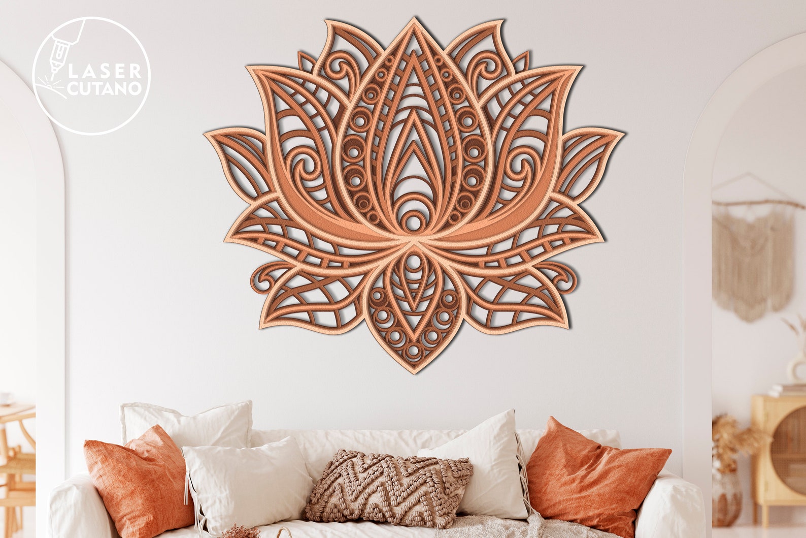 LOTUS Cnc Files Laser Cut File Svg Layered and Glowforge File | Etsy