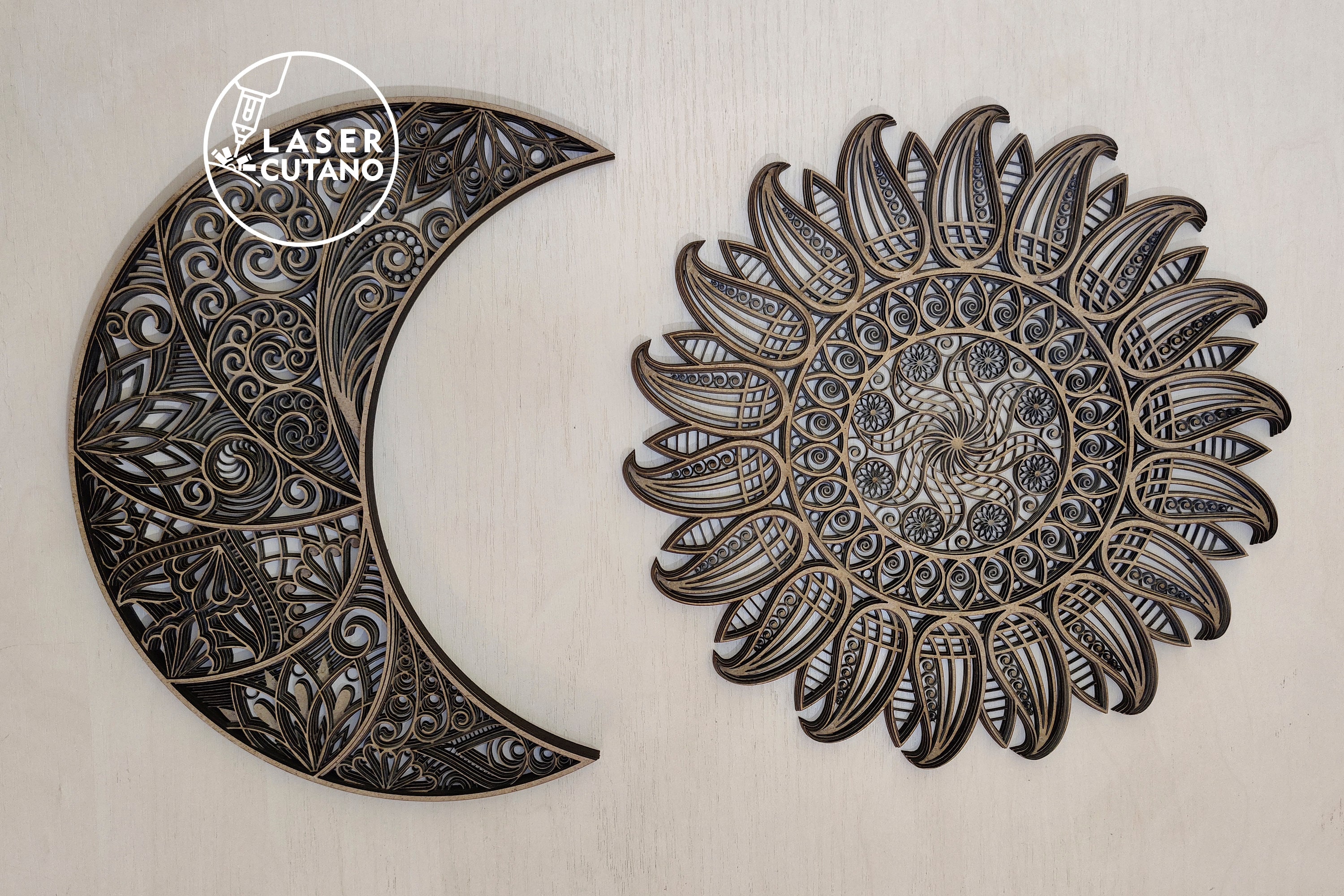 Multilayer Laser Cut Files the Sun and the Moon Designs - Etsy Canada