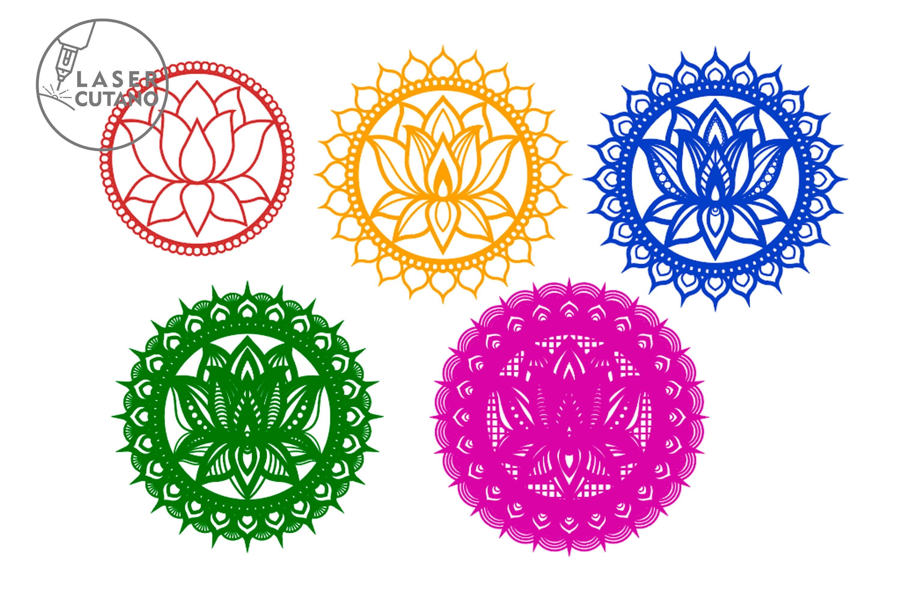 Multilayer Laser Cut DXF MANDALA LOTUS Mandala Svg Files - Etsy