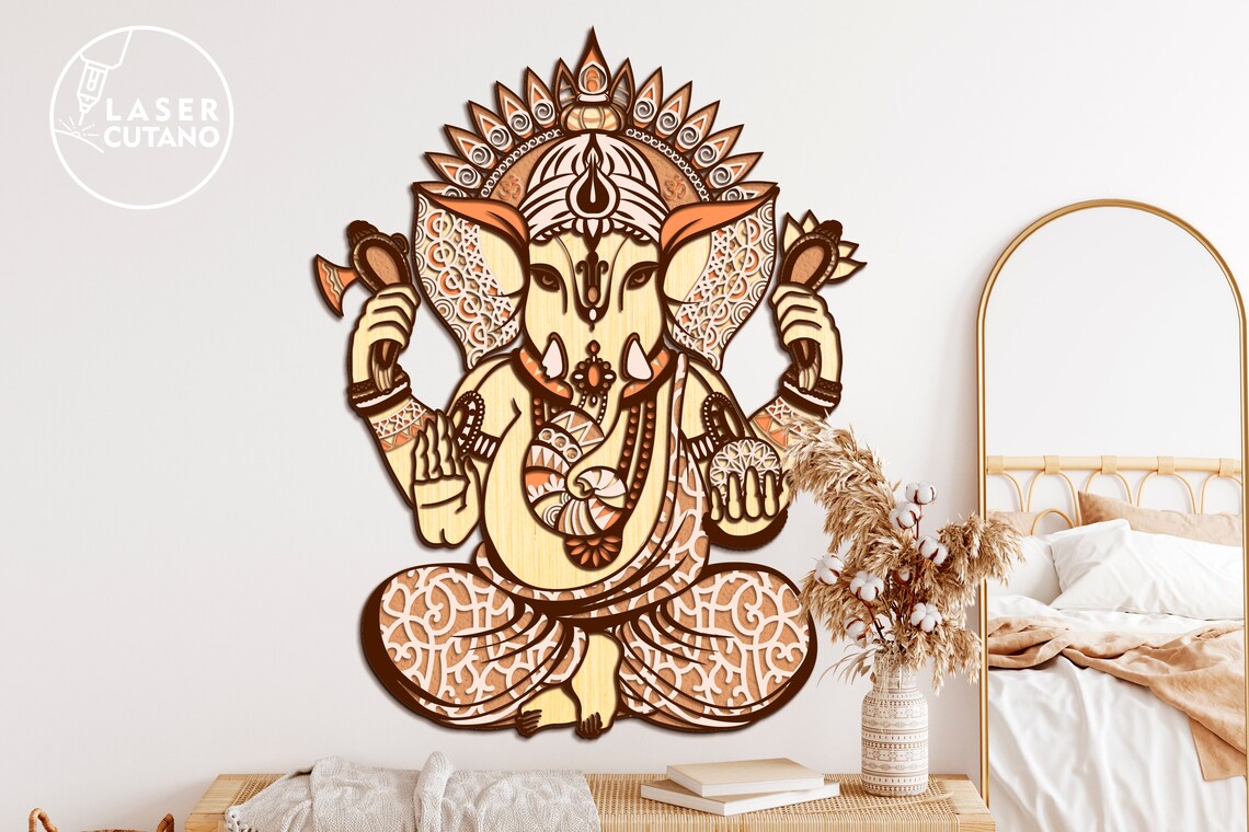 Laser Cut File Dxf Cdr Svg GANESHA Cnc Laser File and Hindu Ganesha ...