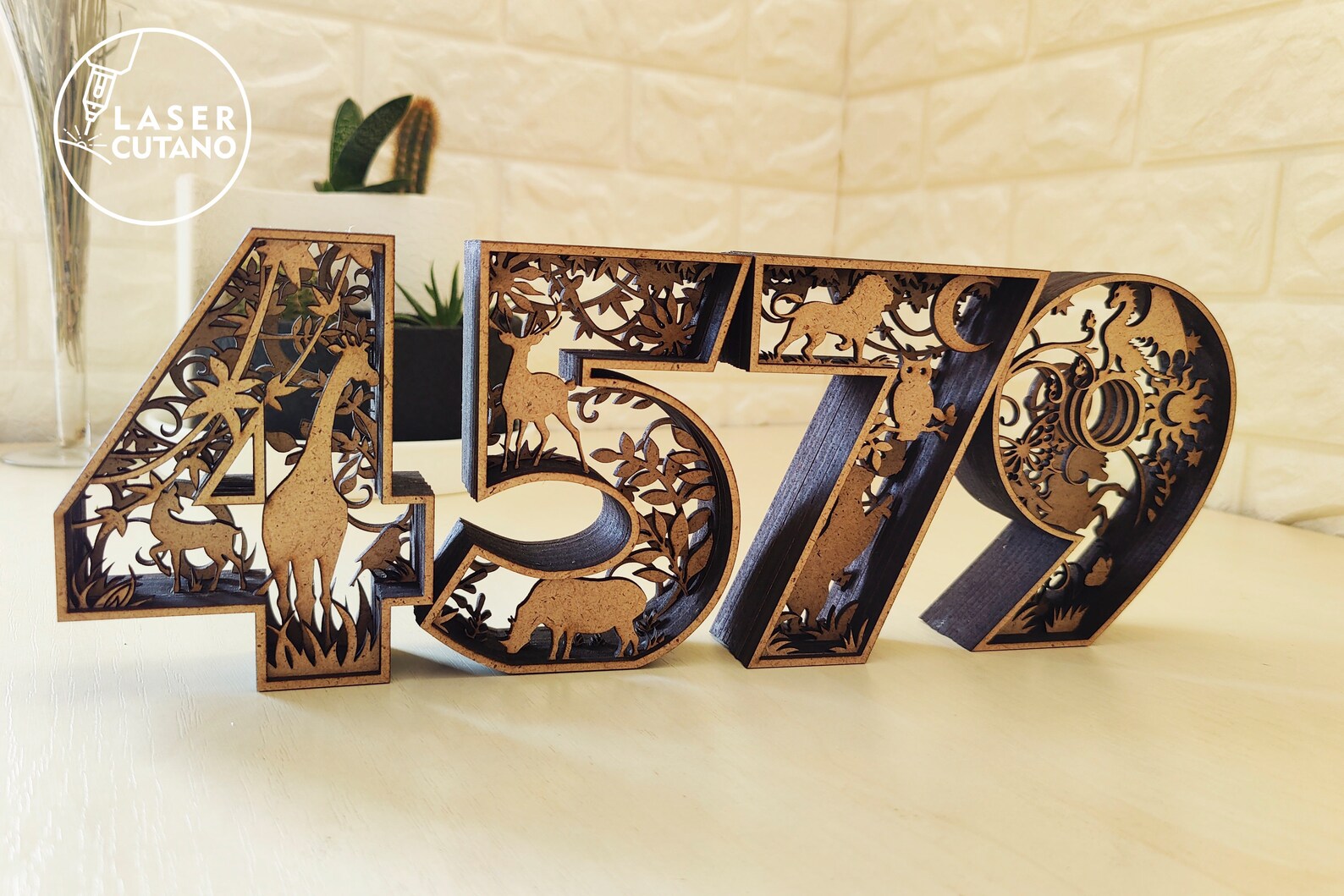 NUMBERS Laser Cut Files 3d DIGITS Svg Files for Cricut, Laser Engraved ...