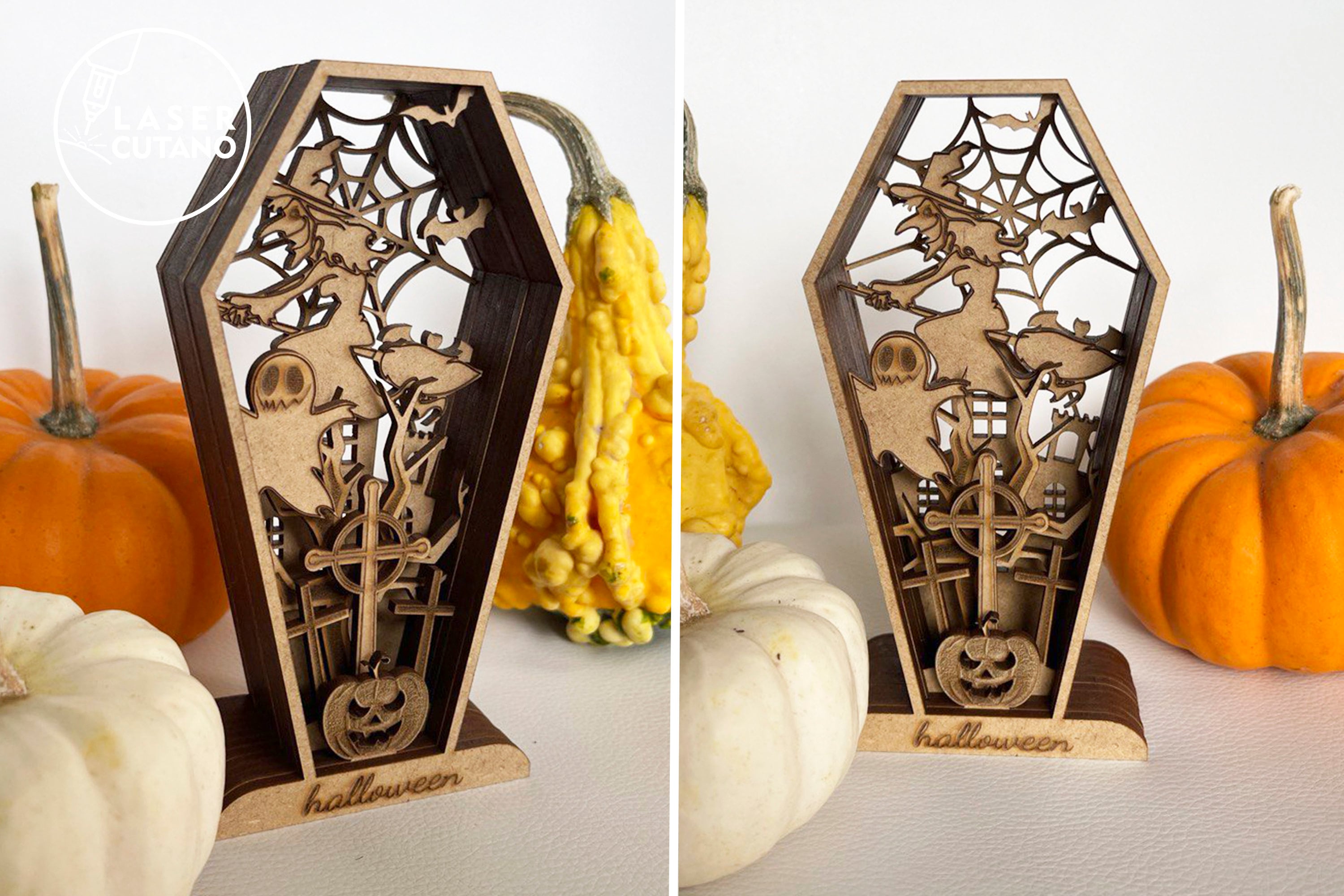 Laser Cut Files HALLOWEEN COFFIN Svg Dxf Cutting File and - Etsy Australia