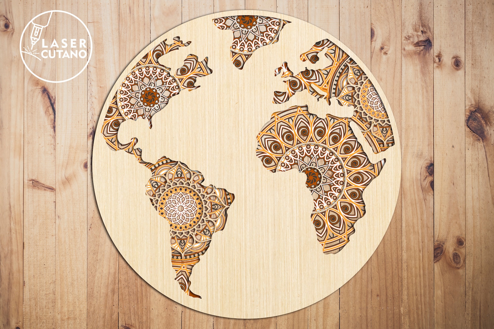 GLOBE Laser Cut File Map svg pour cricut, glowforge svg diy et laser ...