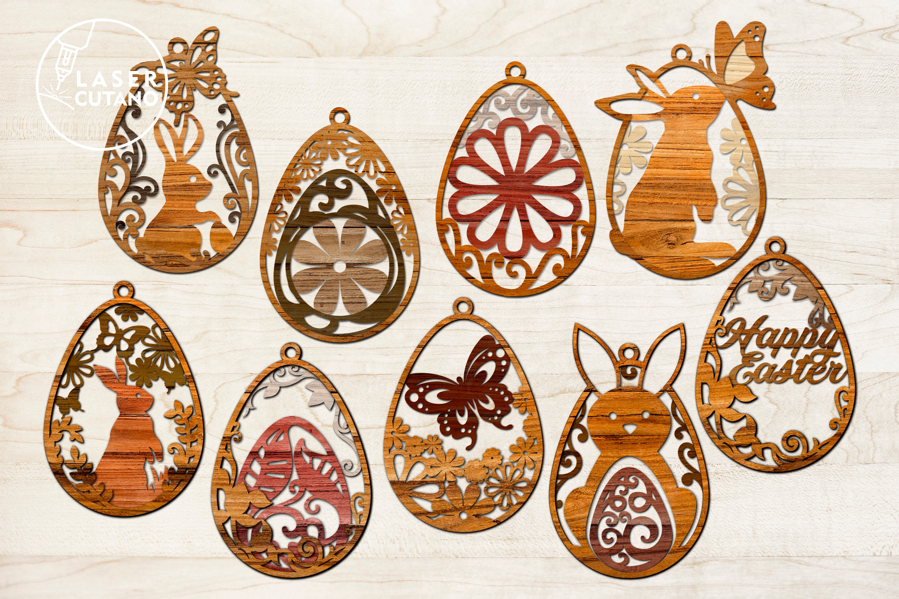 Easter Tags Laser Cut Files Bundle Laser Files and Easter Svg | Etsy