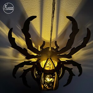 Halloween Spider Lamp Laser Cut File, Halloween Lantern Laser Cut ...