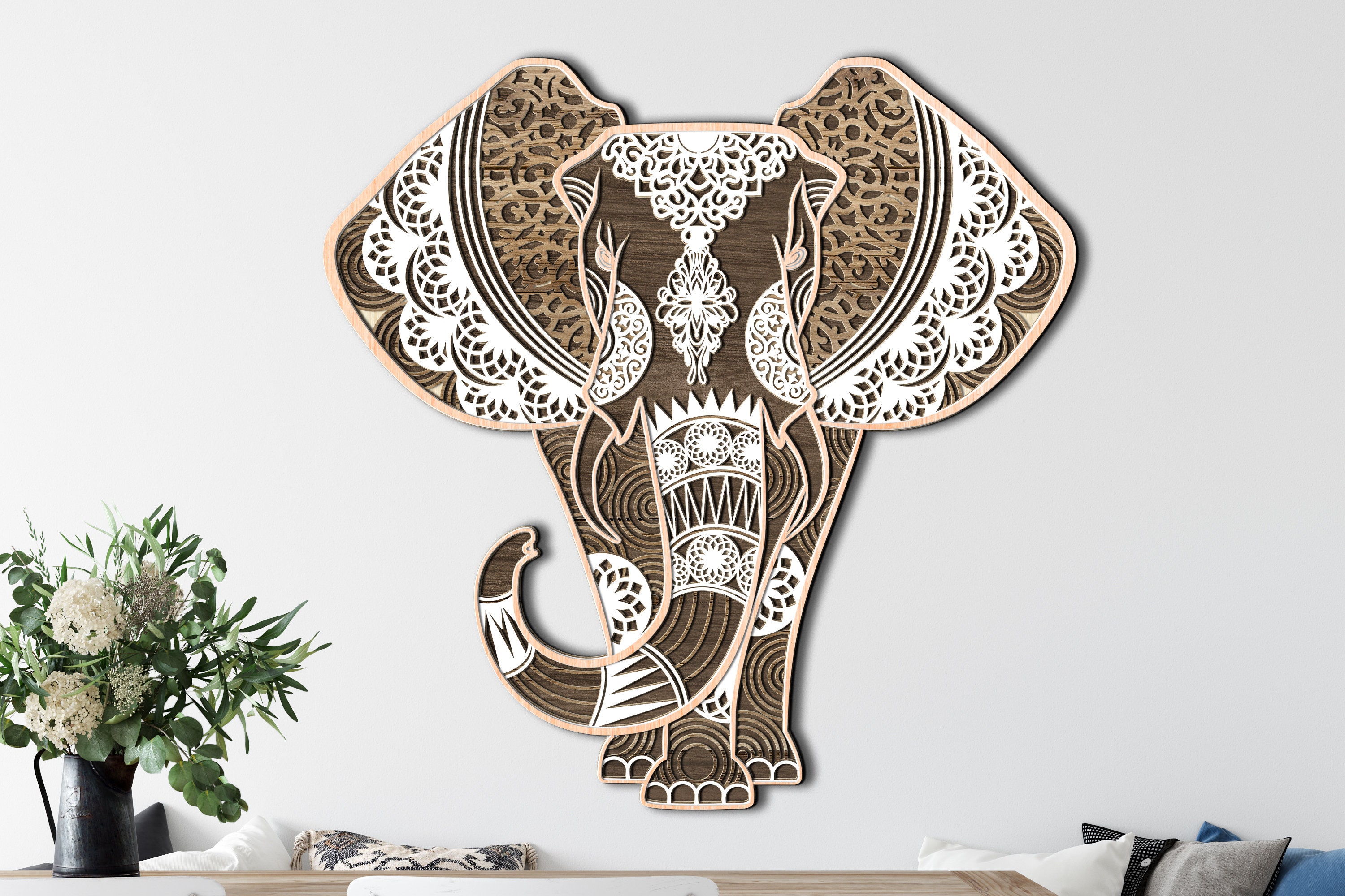 ANIMALS Laser Cut File Multilayer Vector File Cricut 3d and Mandala Svg ...