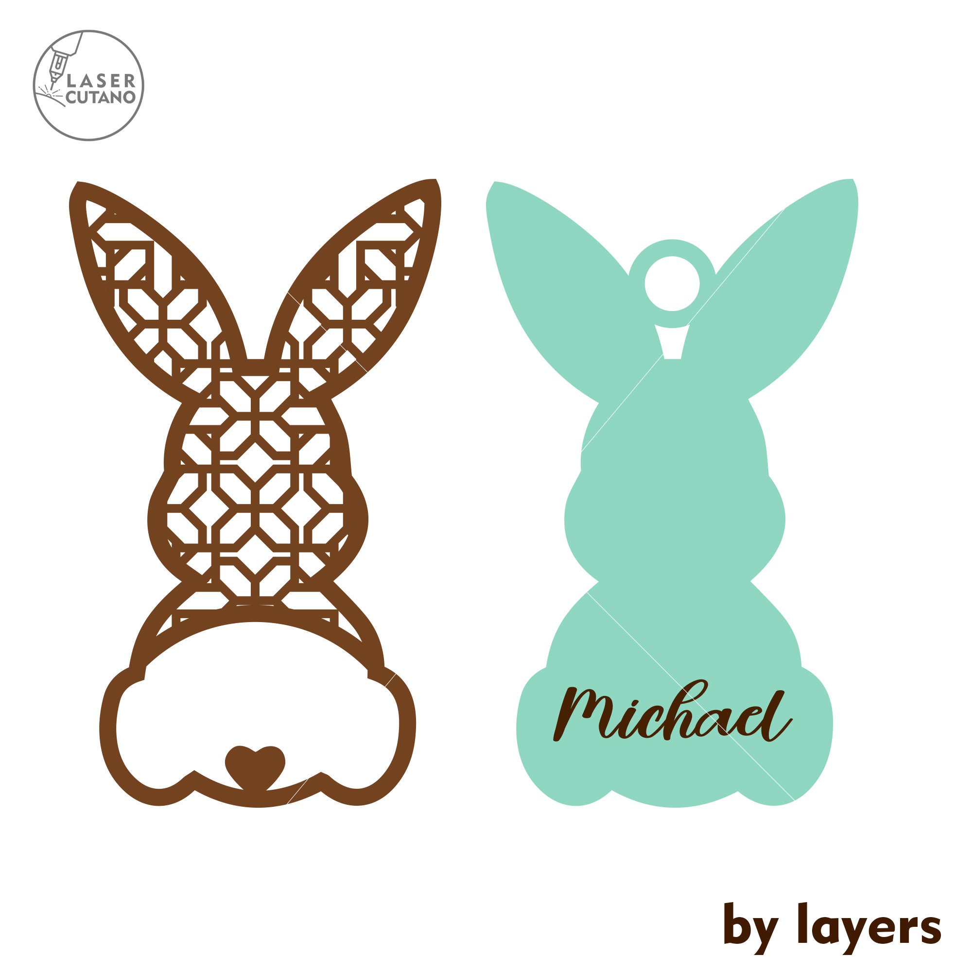 Laser Cut Files Easter Tags Svg Files and Custon Easter Basket Tag ...
