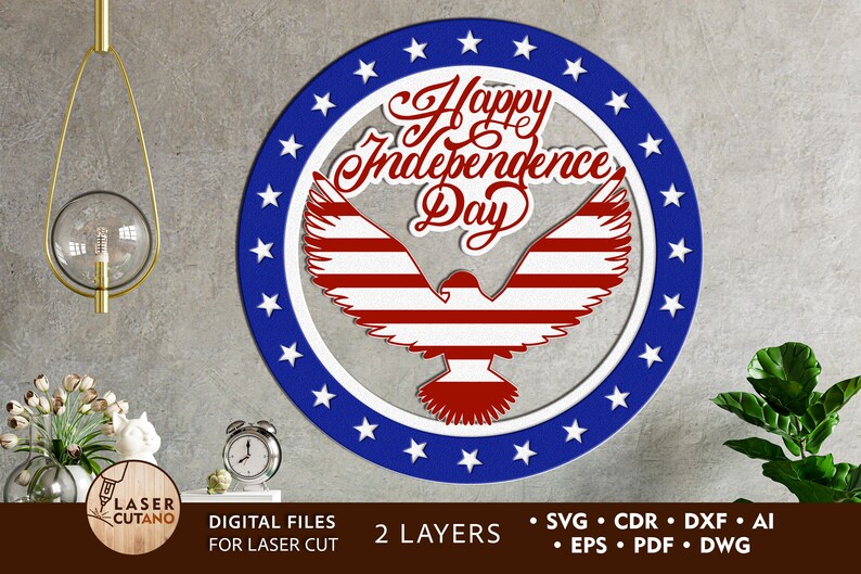 Independence Day Svg USA Laser File Patriotic Svg and July 4th | Etsy