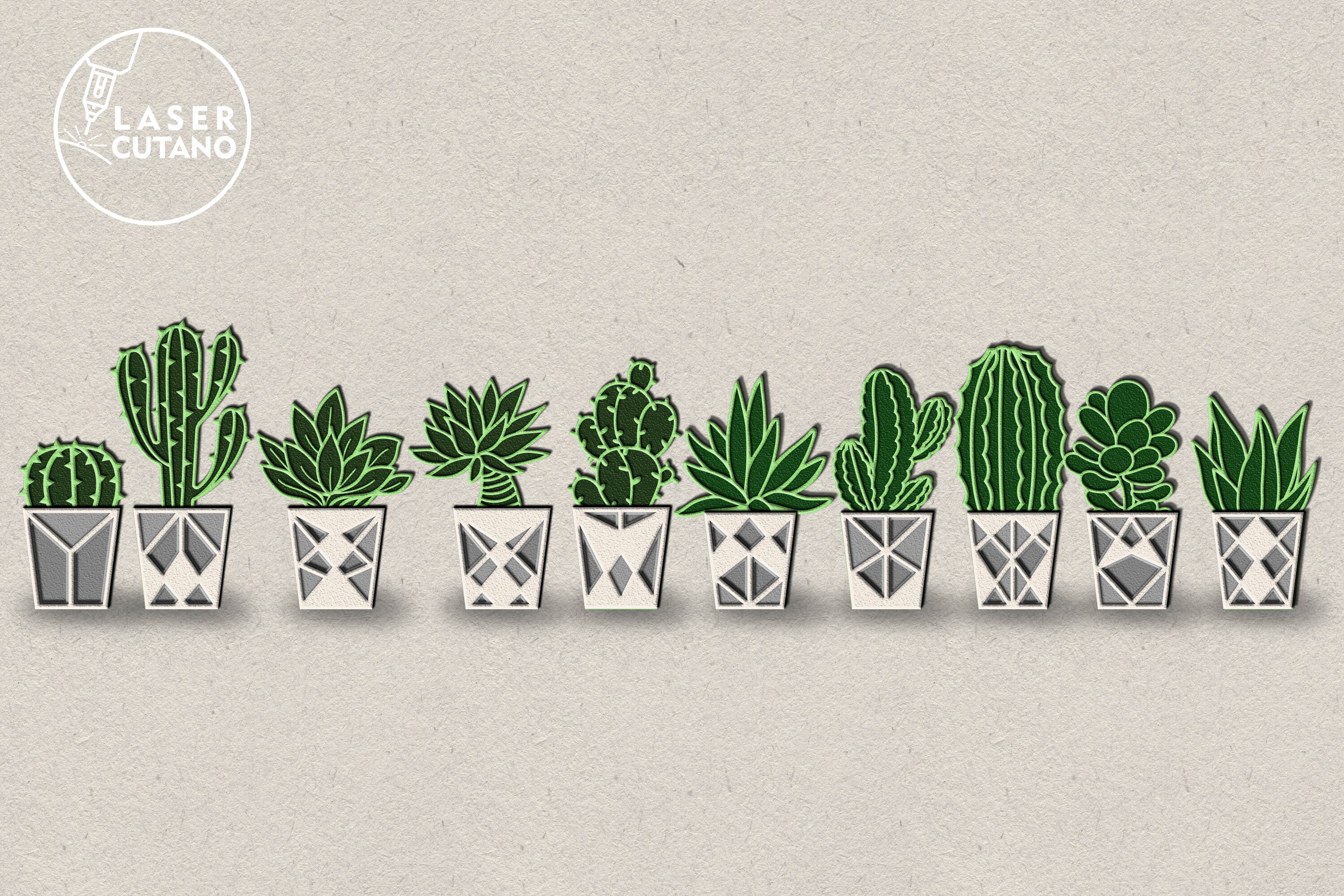SUCCULENT Laser Cut Files Svg Succulent Cuttings and Files for | Etsy
