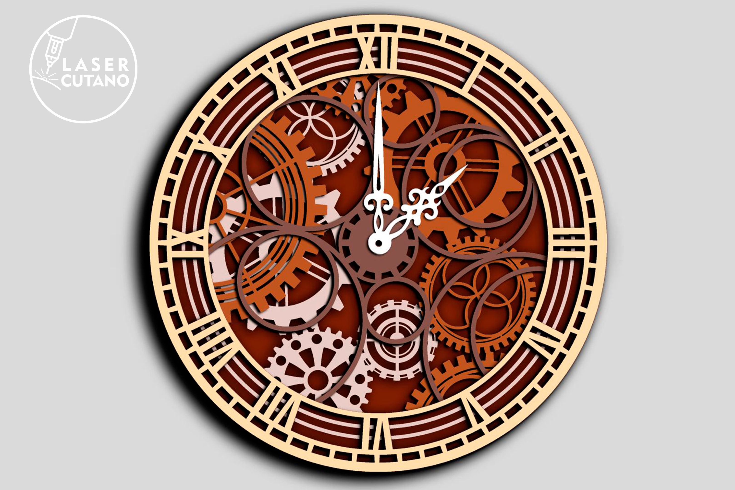 Clock Laser Cut File Laser Cutting Watch & Glowforge Layer | Etsy UK