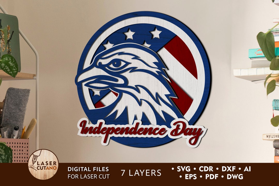 Independence Day Svg Laser Usa Svg Glowforge and America Laser Files ...