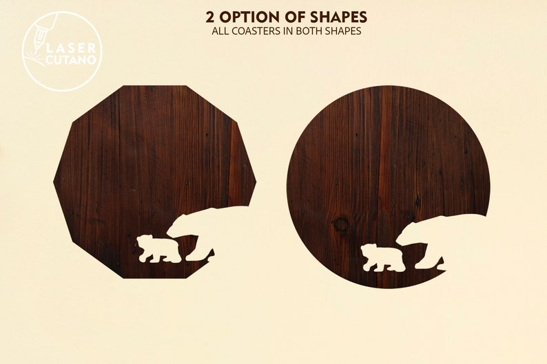 COASTERS Laser Cut Files Wood Svg Dxf and Laser Cut Cork Coasters, Cnc ...