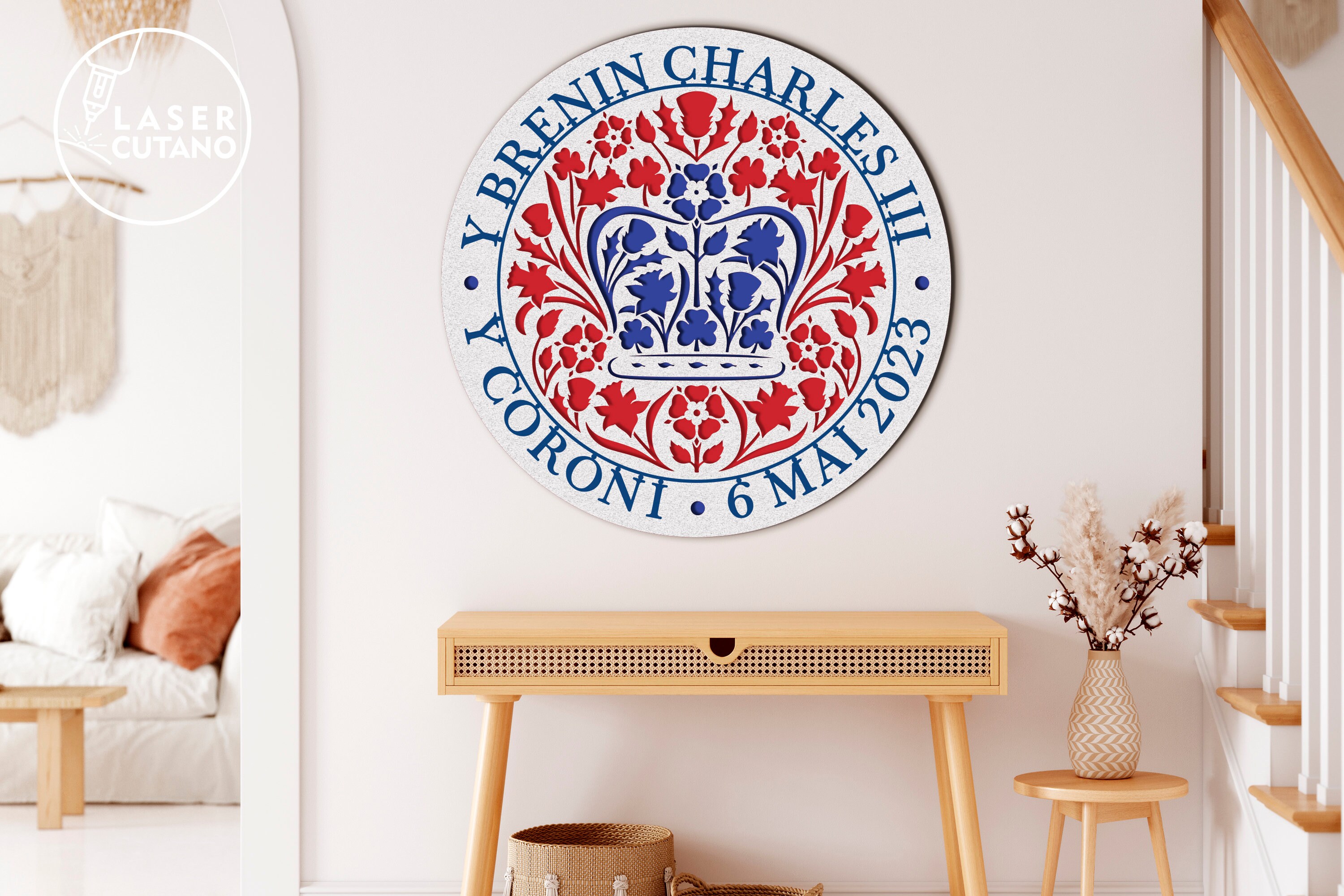 Layered Coronation Laser Cut File King Charles III Svg Files - Etsy