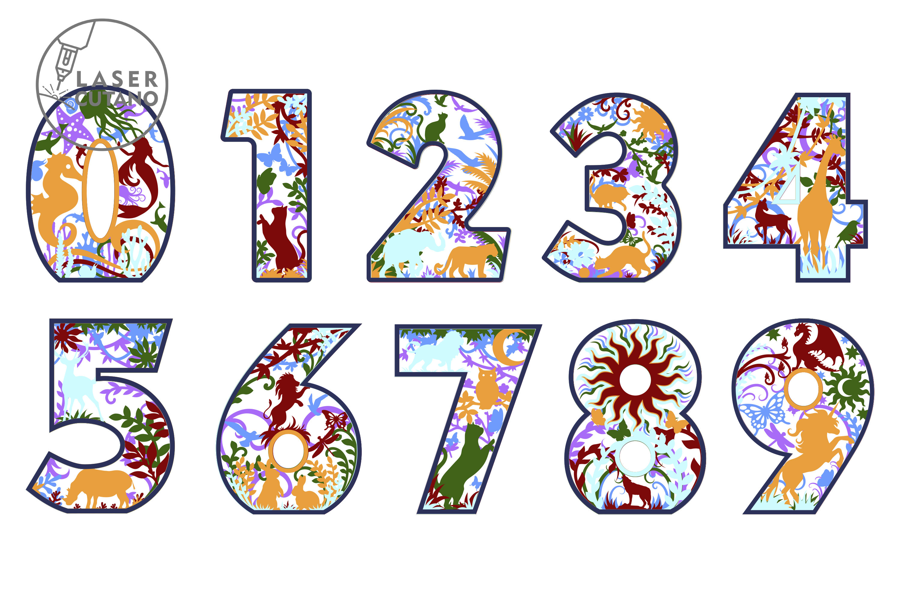 NUMBERS Laser Cut Files 3d DIGITS Svg Files for Cricut Laser - Etsy UK