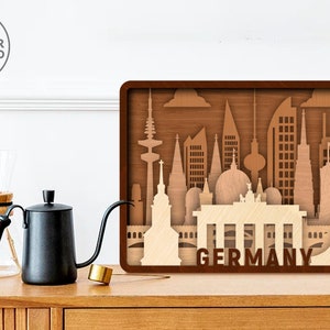Germany Svg Laser Cut File Deutschland Svg Skyline Laser File & Skyline ...