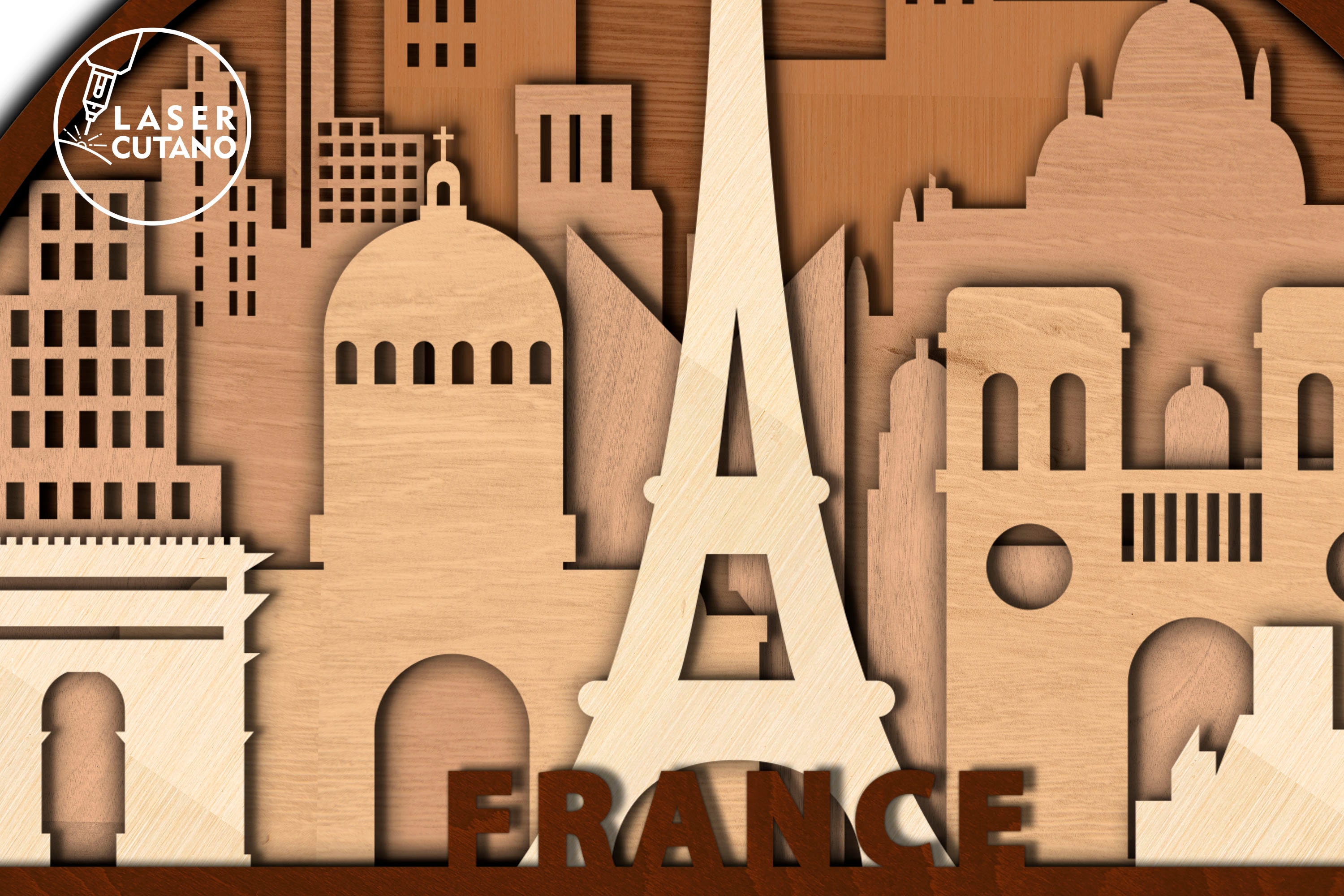 FRANCE Svg for Laser Cut Wood Art Dxf Files for Laser and Glowforge ...